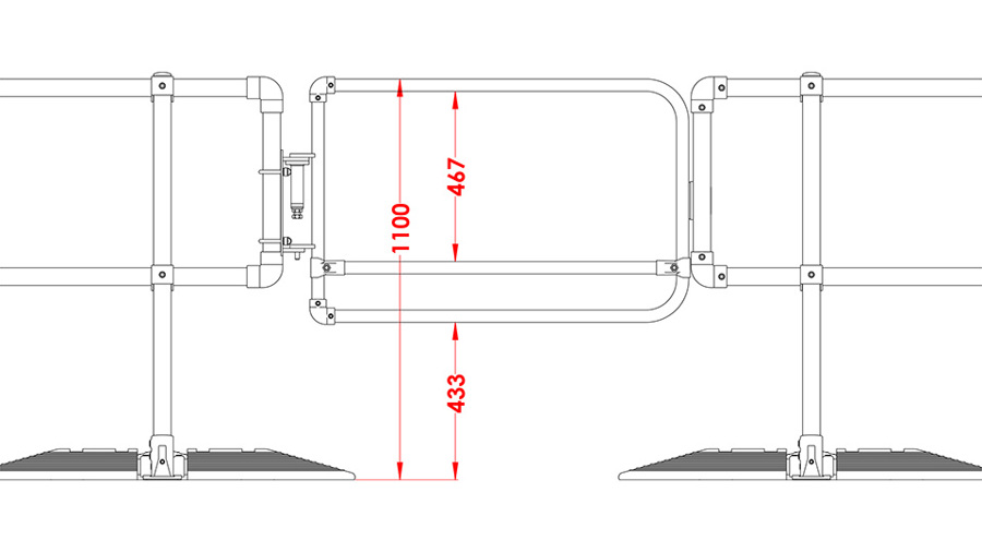 Kee Gate® Self-Closing Safety Gate, Industrial Ladder Safety Gate - Kee ...