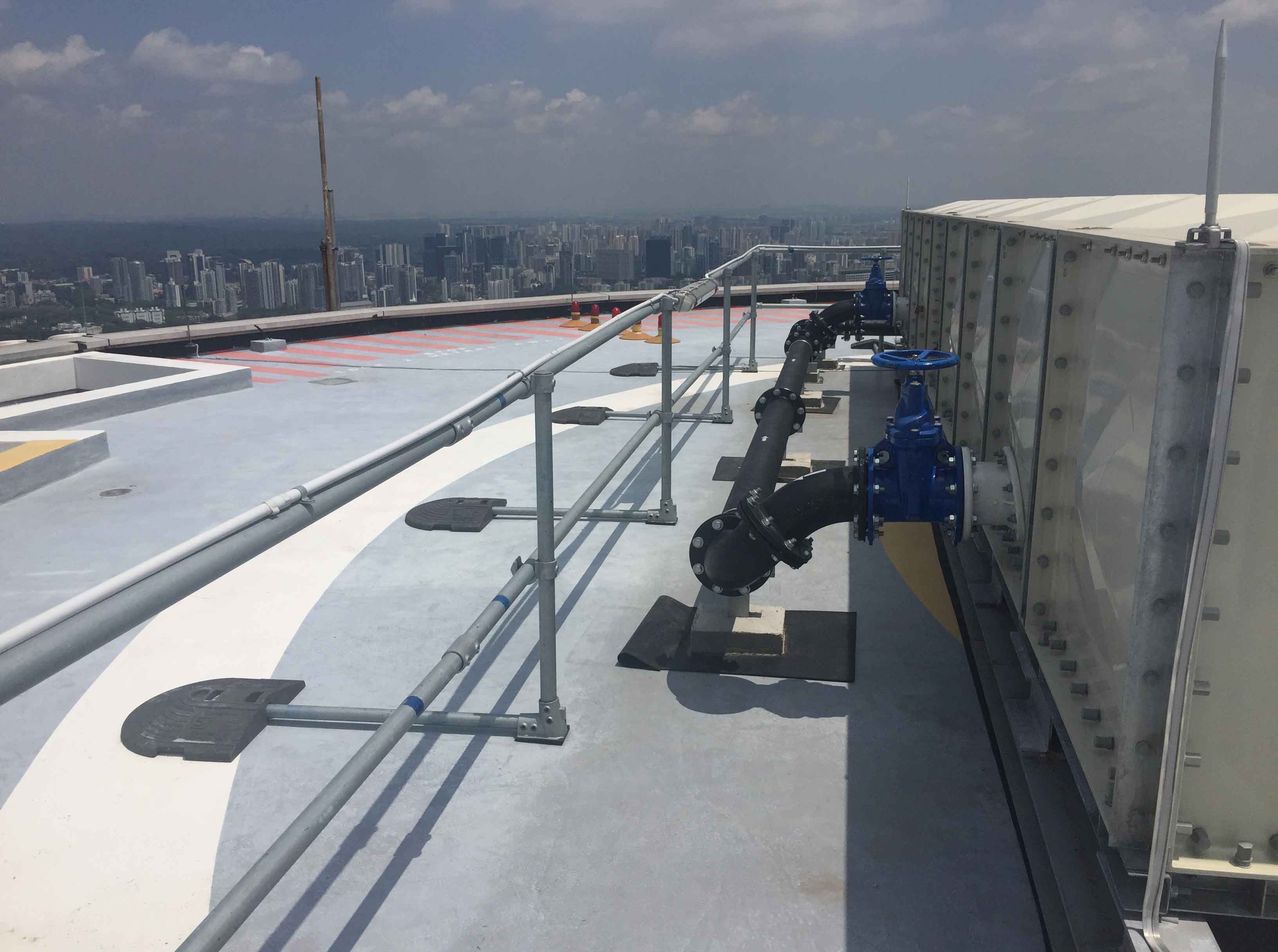 Roof Guardrails for the Raffles City Tower - Kee Safety
